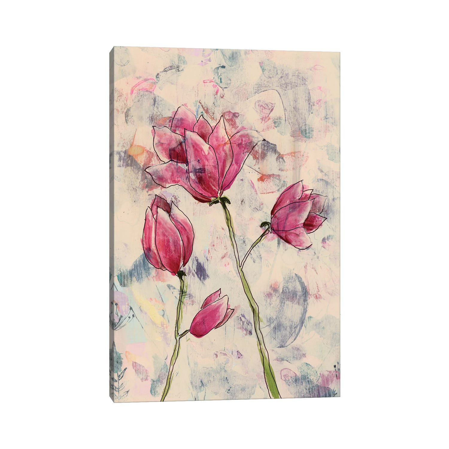 East Urban Home Rosa Blume I by Regina Moore - Wrapped Canvas Painting | Wayfair